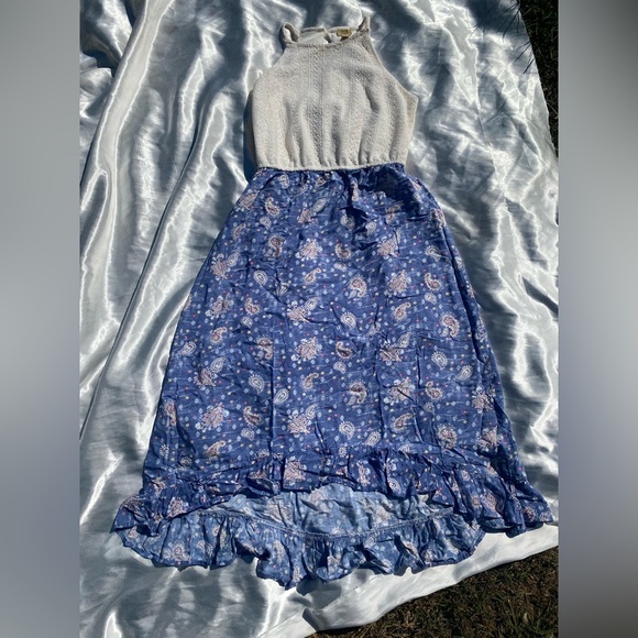 True Craft | Dresses | True Craft Paisley Floral Blue Crochet Lace ...